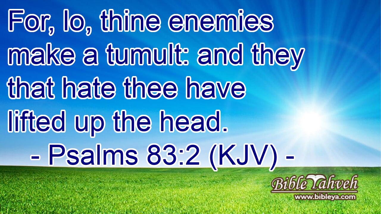 Psalms 83:2 (kjv) - For, lo, thine enemies make a tumult: and they ...